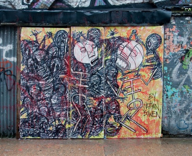 Skeleton Cardboard | Shoreditch Street Art Tours London Street Art Tours